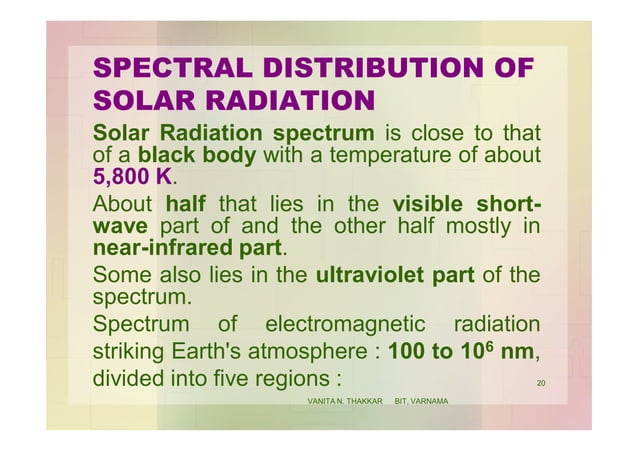 Solar Radiation Geometry | PDF