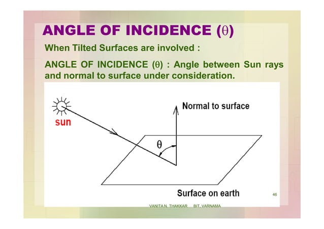 Solar Radiation Geometry | PDF