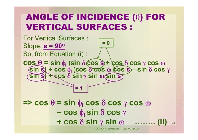 Solar Radiation Geometry | PDF