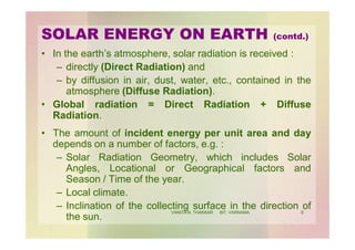 Solar Radiation Geometry | PDF