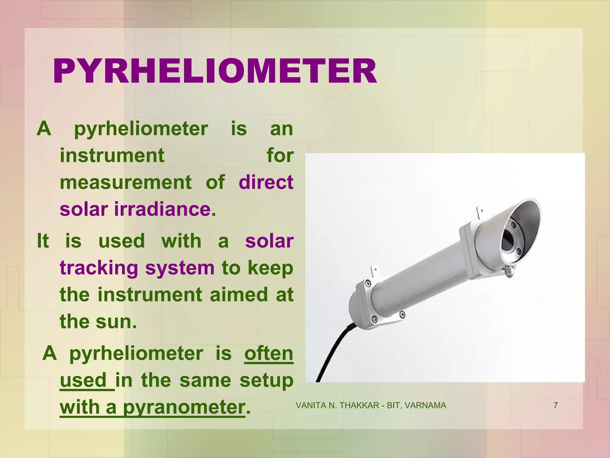 SOLAR RADIATION MEASUREMENT | PDF