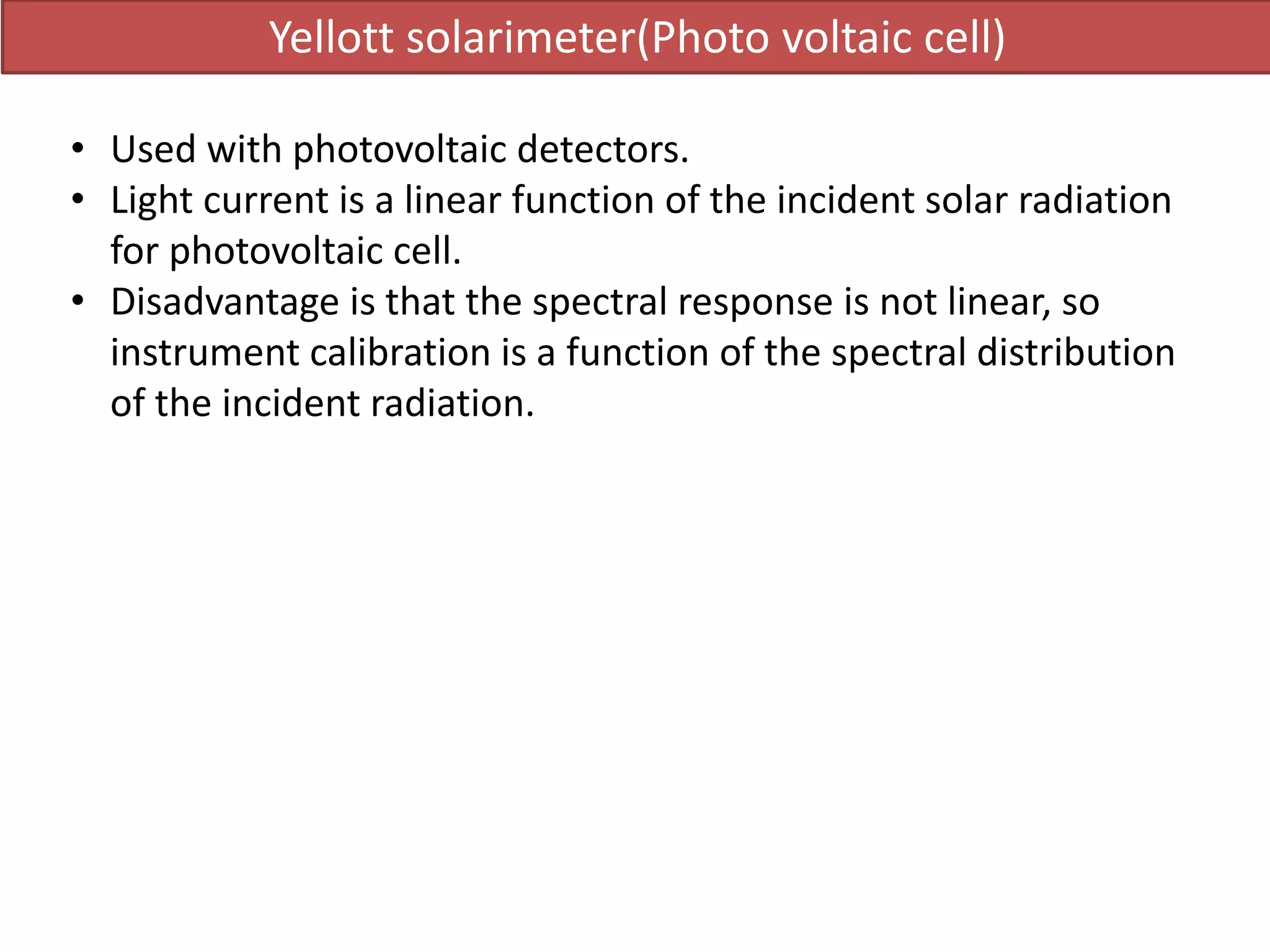 Solar radiation measurement | PPTX