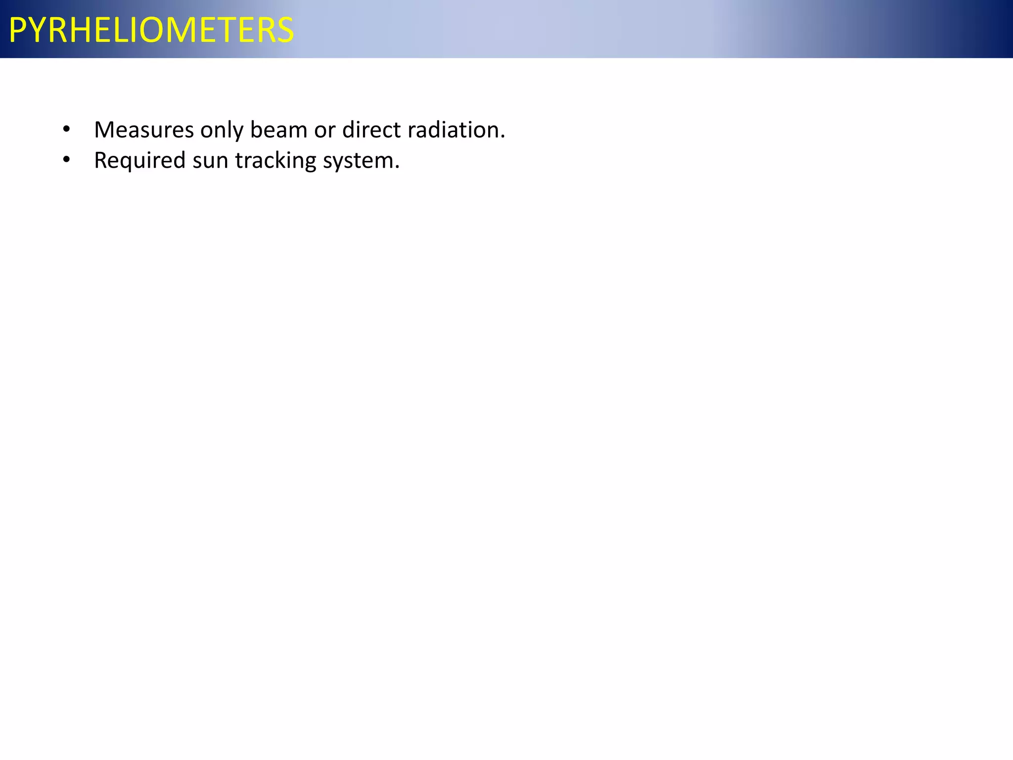 Solar radiation measurement | PPTX