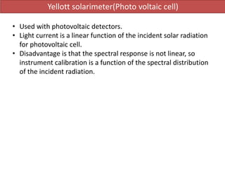 Solar radiation measurement | PPTX