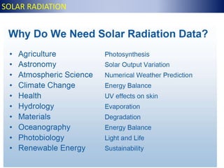Solar radiation measurement | PPTX
