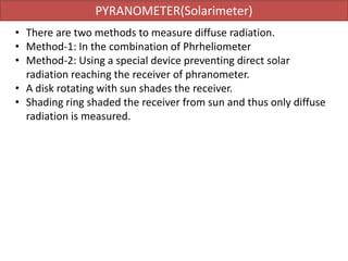 Solar radiation measurement | PPTX