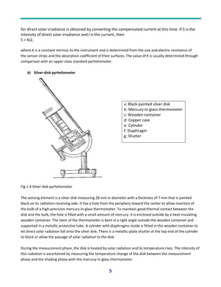 Solar radiation measurements | PDF