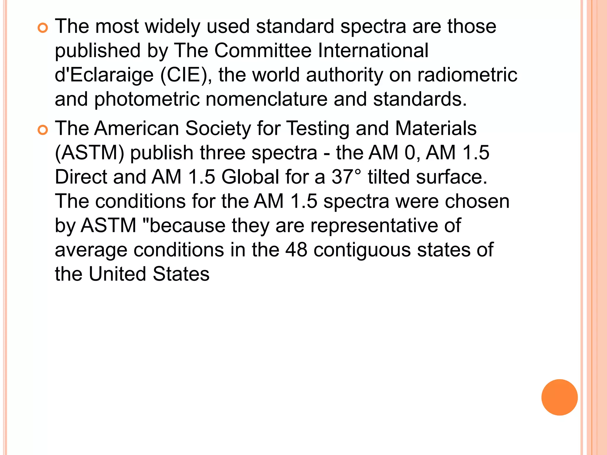 Solar radiation spectra | PPTX