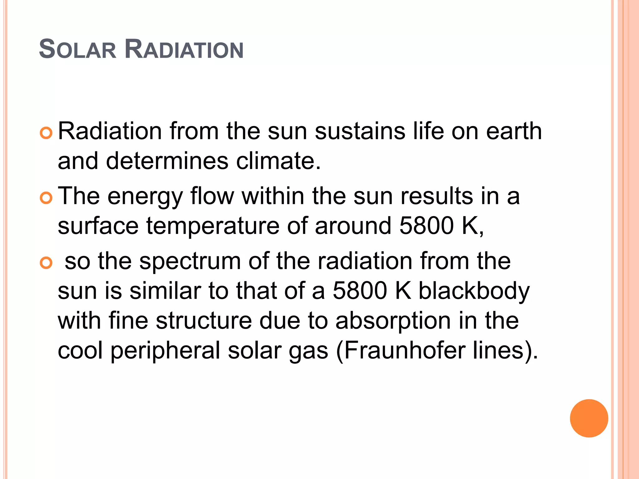 Solar radiation spectra | PPTX