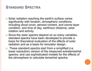 Solar radiation spectra | PPTX