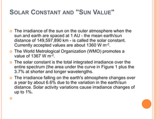 Solar radiation spectra | PPTX