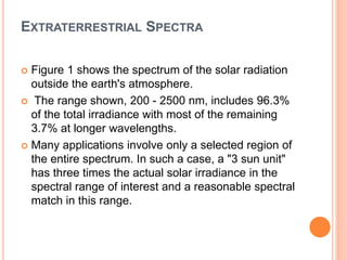 Solar radiation spectra | PPTX