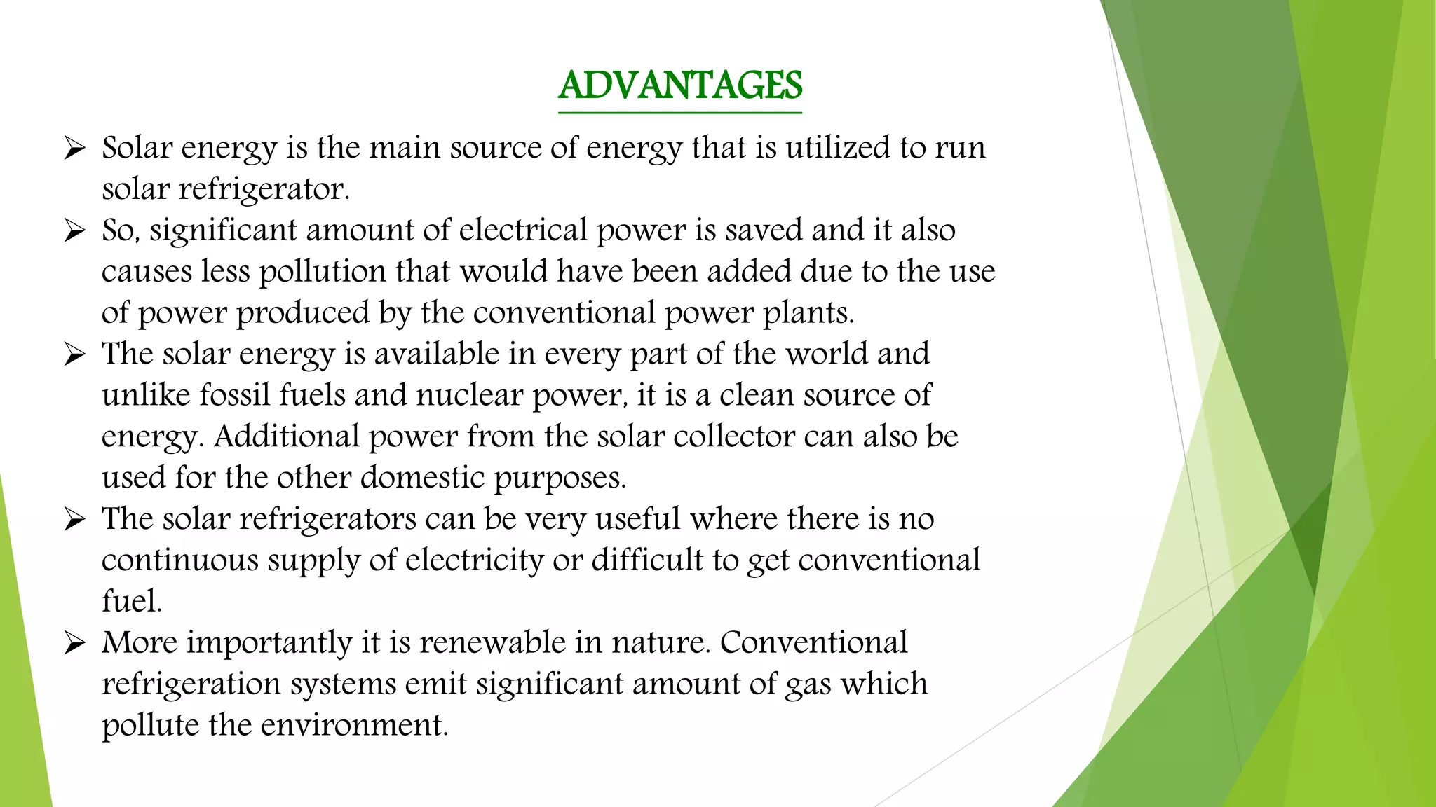 SOLAR REFRIGERATION SYSTEM | PPTX
