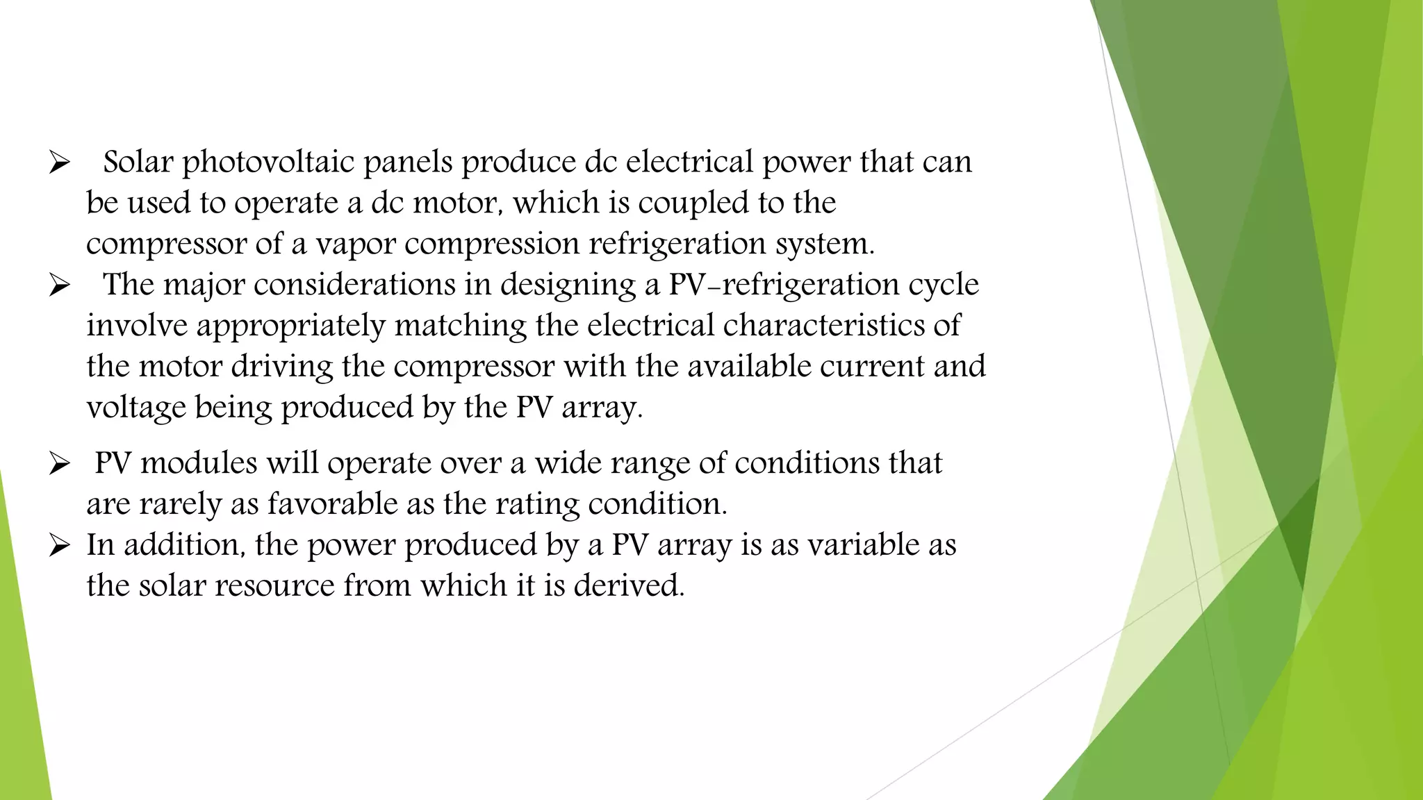 SOLAR REFRIGERATION SYSTEM | PPTX