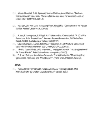 A report on Solar Load Calculation | DOCX