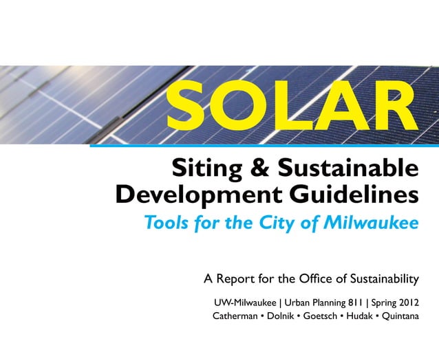 Solar Siting & Sustainable Development Guidelines | PDF | Indoor ...