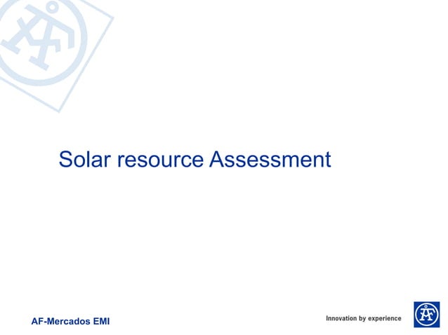 Solar Resource Assessment | PPT