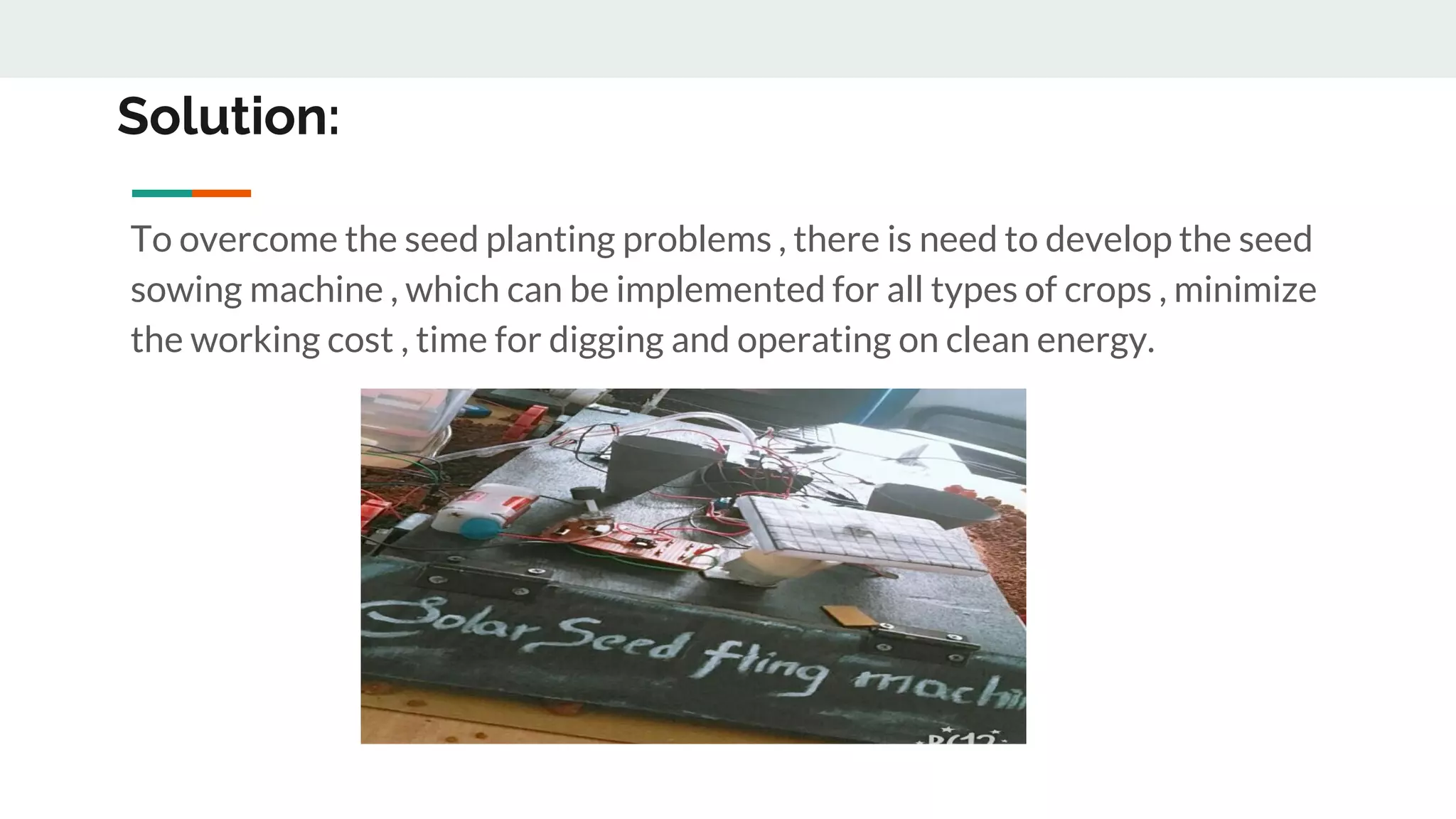 Solar seed fling machine J-Hub | PPT