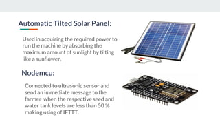 Solar seed fling machine J-Hub | PPT