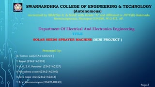 SOLAR SEEDS SPRAYER MACHINE(dti).pptx pdf | PPT