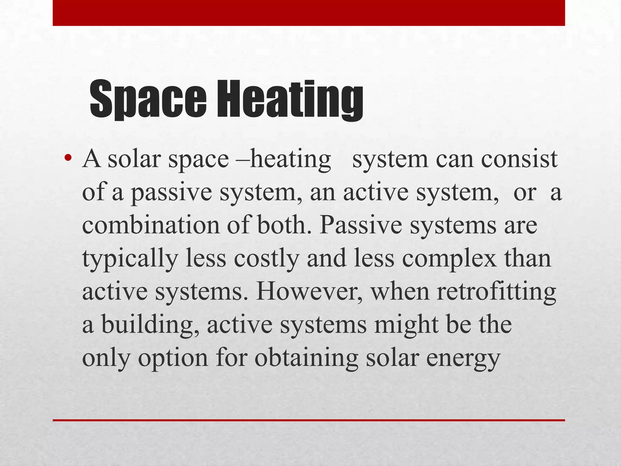 Solar space heating and cooling | PPTX