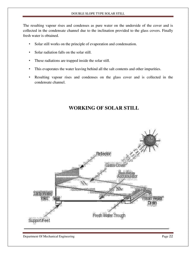 Solar still project report | PDF