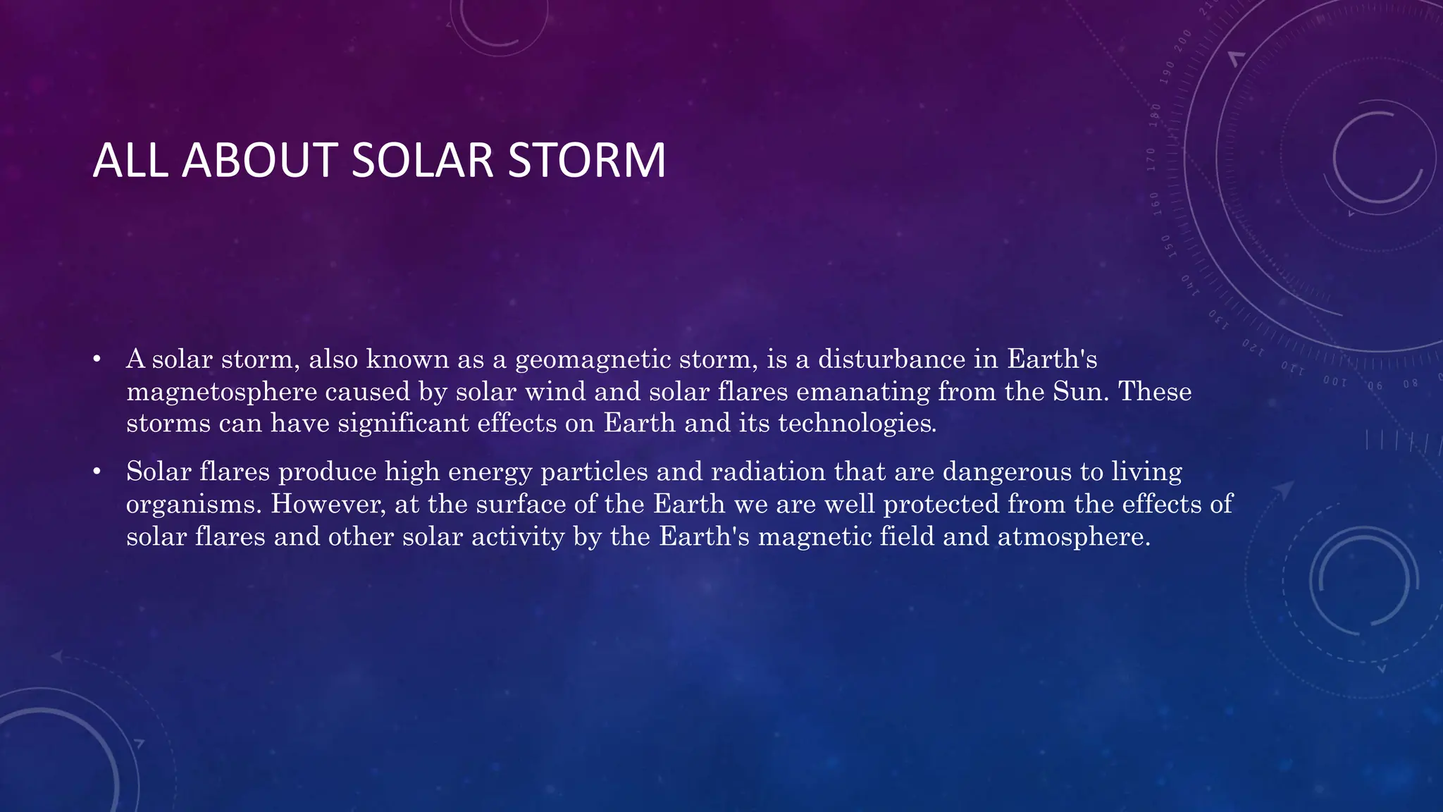 SOLAR STORM, what it is, causes and type | PPTX