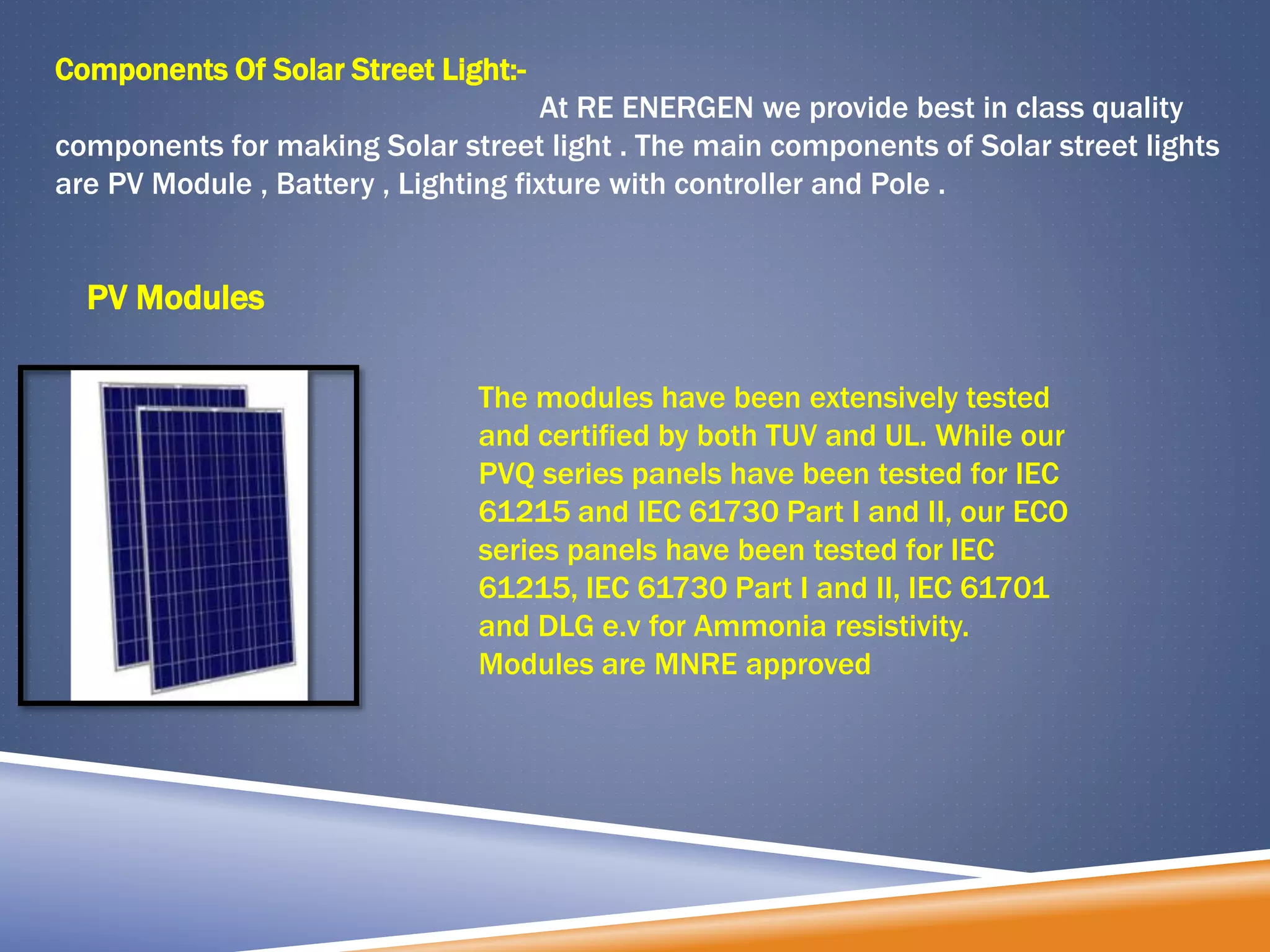 Solar street light | PPTX