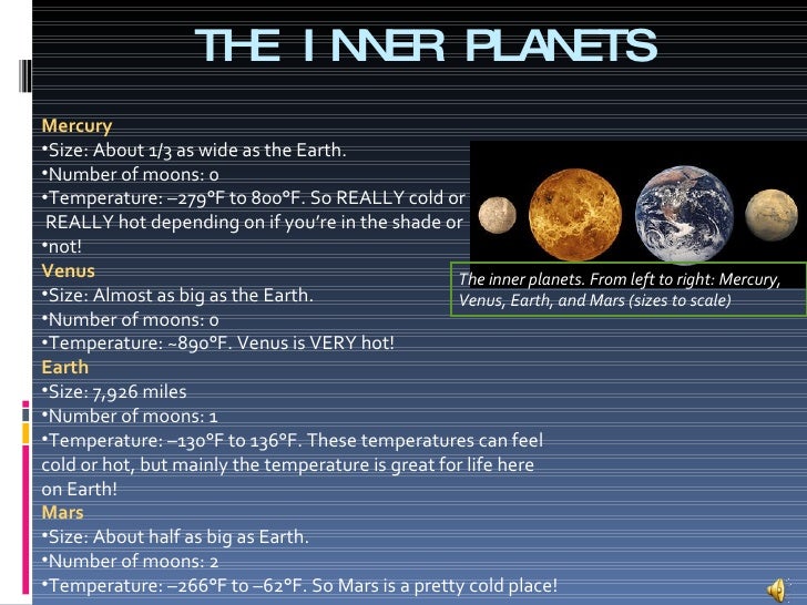 Three Major Characteristics Of The Inner Planets Sciencing