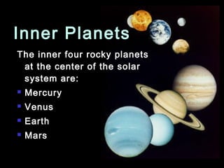 Inner Planets Graphic Organizer