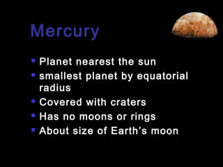 Equatorial Radius Of The Planets