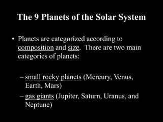 Solar system and the constituents in Solar system | PDF