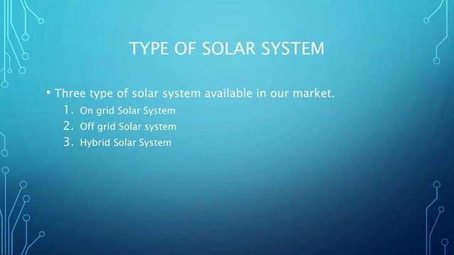 Solar energy system overview | PPT