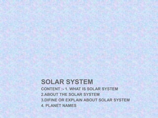SOLAR SYSTEM.pptx | Space and Astronomy | Science