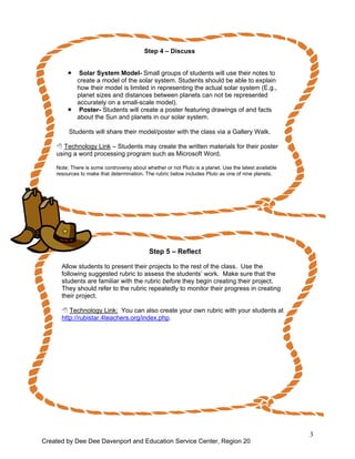 Solar System Project Rubric