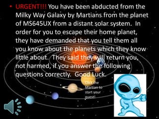 Solar system adventure | PPTX | Space and Astronomy | Science