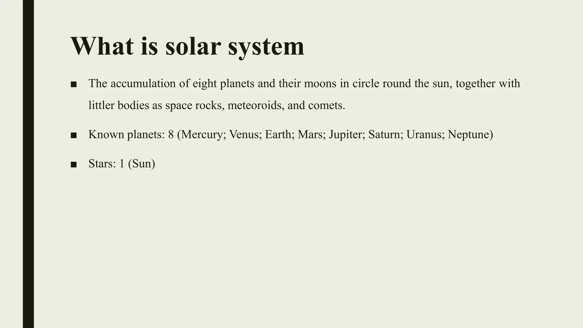 Solar system and earth | PPTX