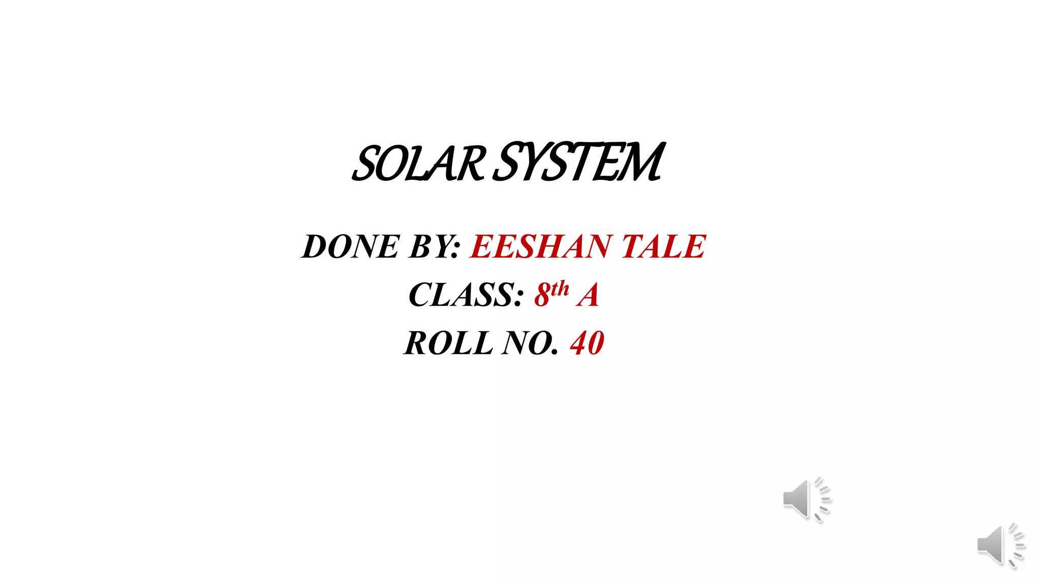 Solar system and eclipse | PPT