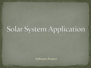 Solar system application | PPT