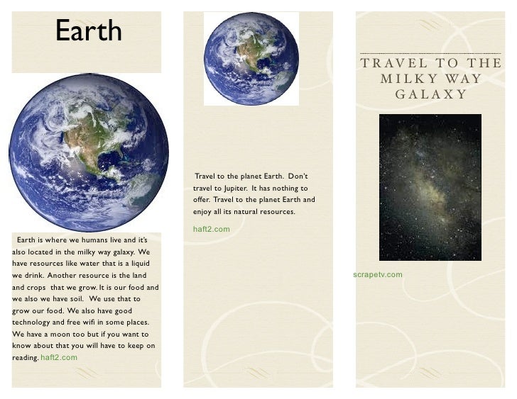 Planet Earth Brochure