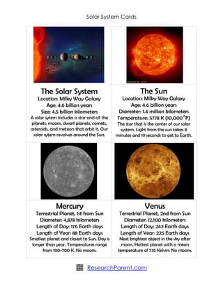 Solar system cards | PDF | Astrology | Religion & Spirituality