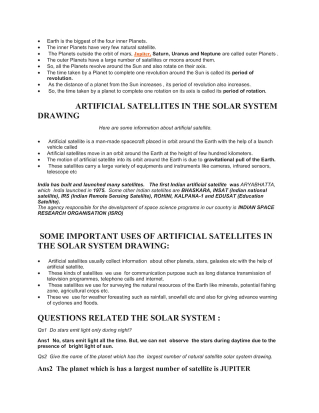 SOLAR SYSTEM DRAWING.pdf | Geography | Science