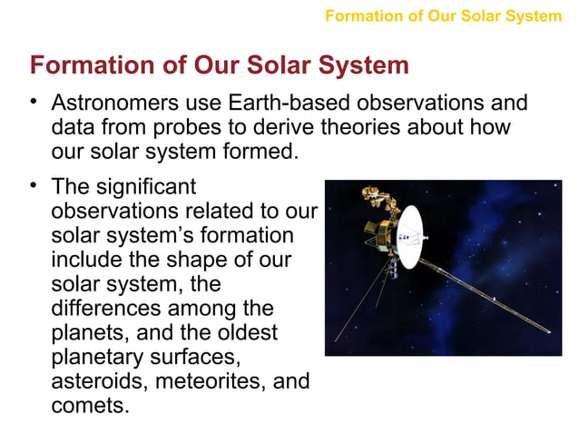 Solar System Formation/Sun/Comets/Meteors | PPT