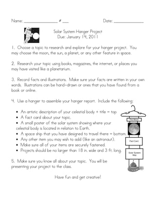Solar system hanger project | PDF