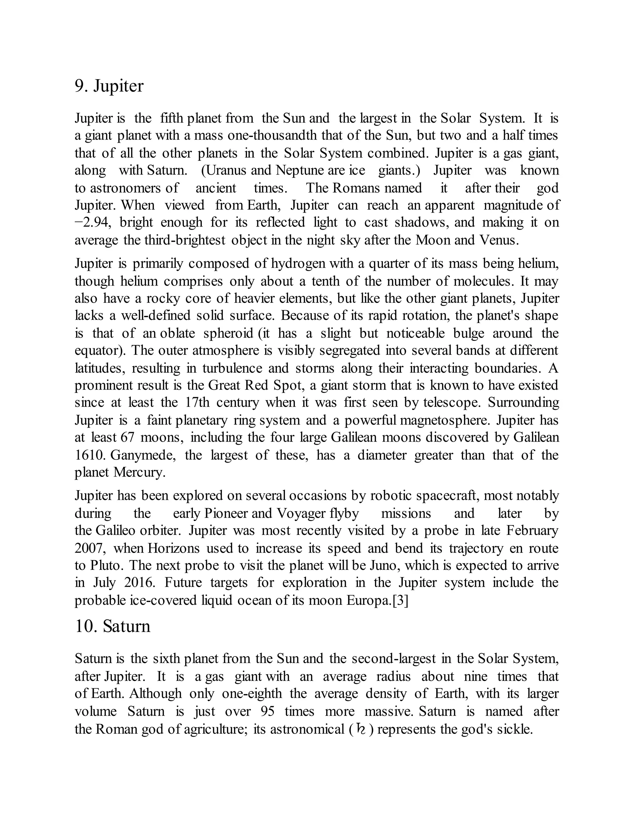 Solar System Assignment | DOCX