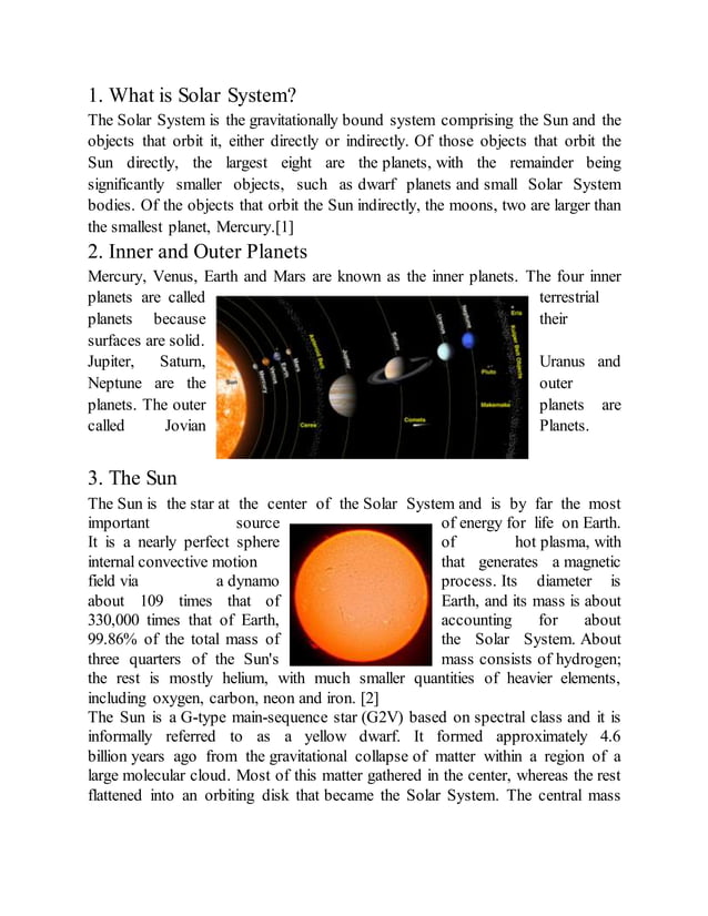 Solar System Assignment | DOCX | Geography | Science