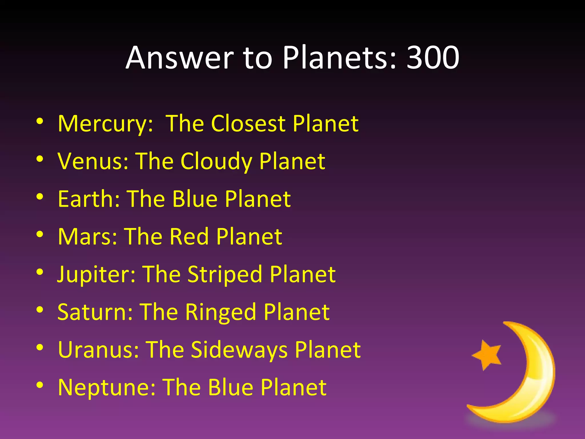 Solar system jeopardy | PPT