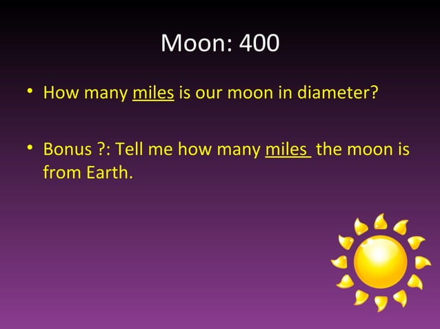 Solar system jeopardy | PPT