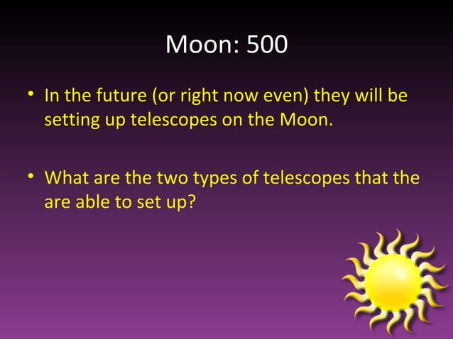 Solar system jeopardy | PPT