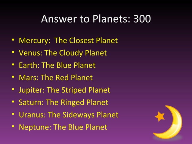 Solar system jeopardy | PPT